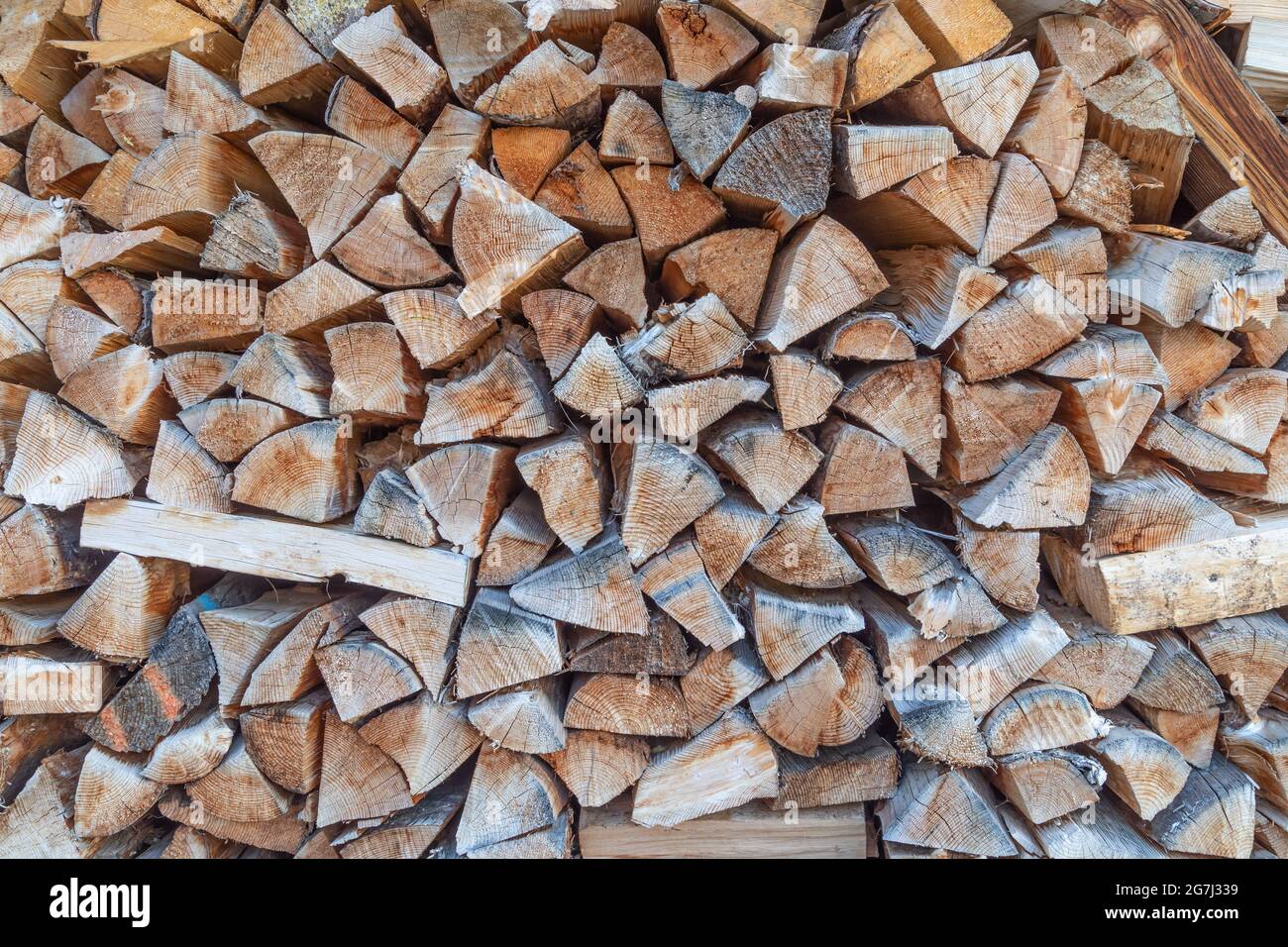 texture of stacked firewood logs Stock Photo - Alamy