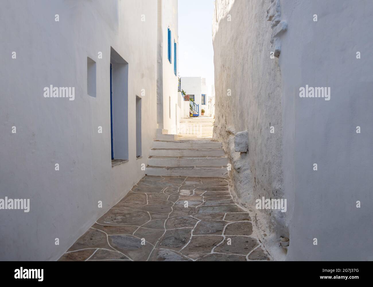 Greece, Sifnos island. Apollonia chora village. Traditional greek ...