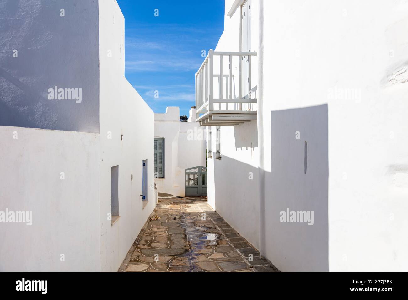 Greece, Sifnos island. Apollonia chora village. Traditional greek ...