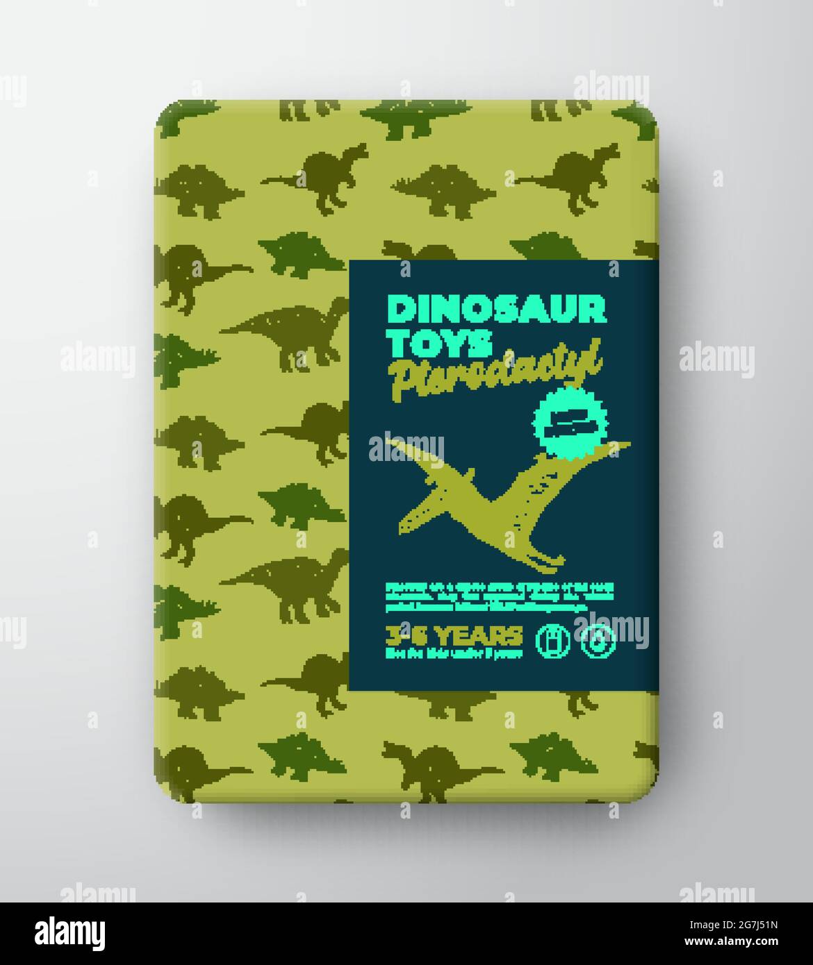 Dinosaur Toys Label Template. Abstract Vector Packaging Design Layout ...