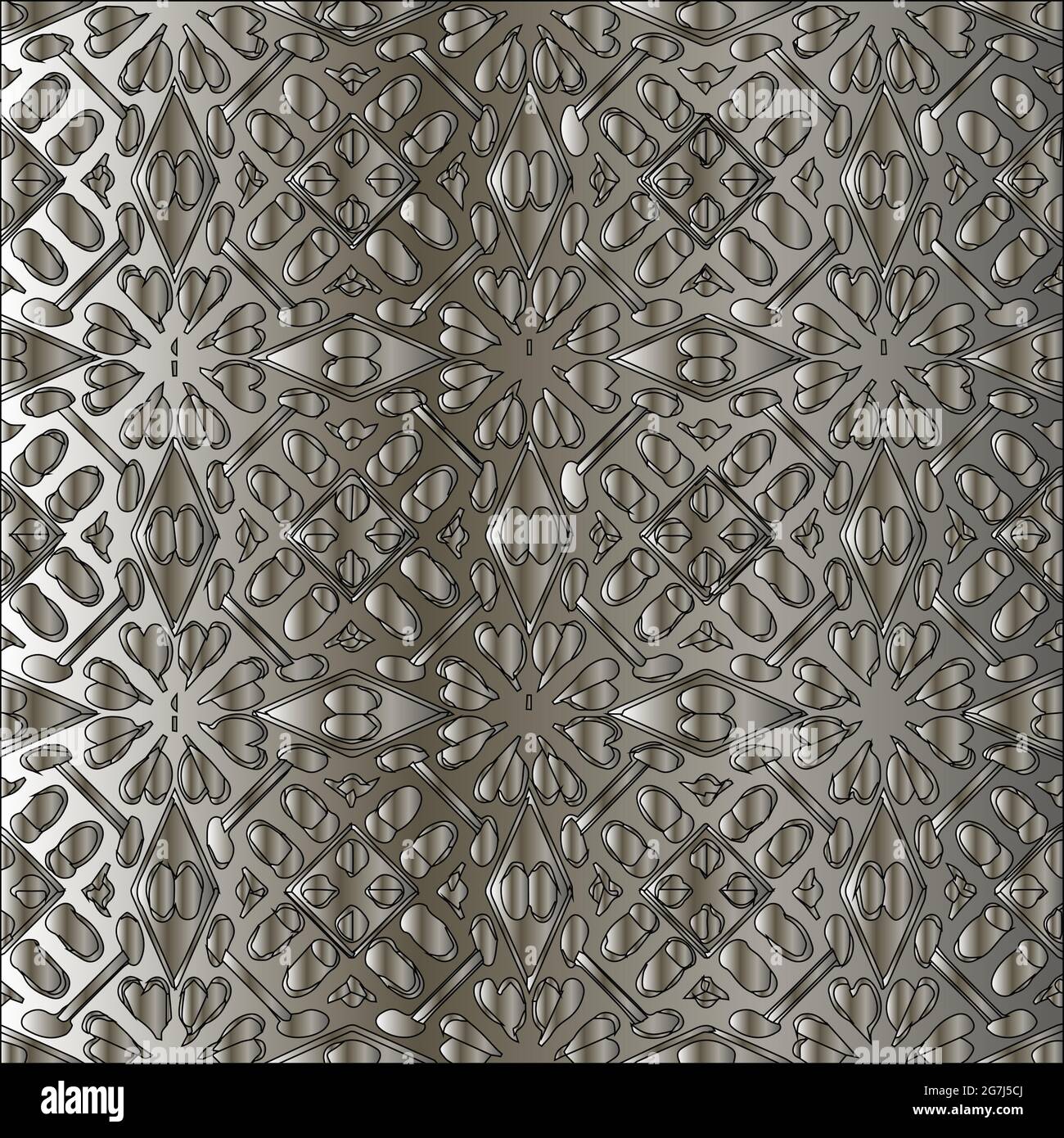Silver metallic gradient with repeat Pattern . Abstract metallic ...