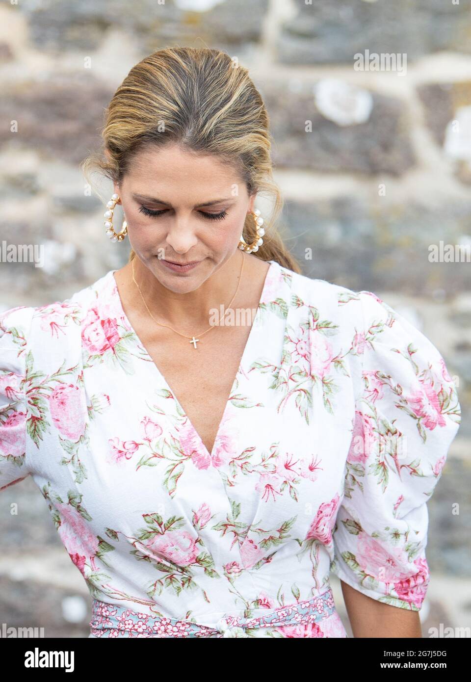 Borgholm, Sweden, 14th July. Princess Madeleine during the festivities ...