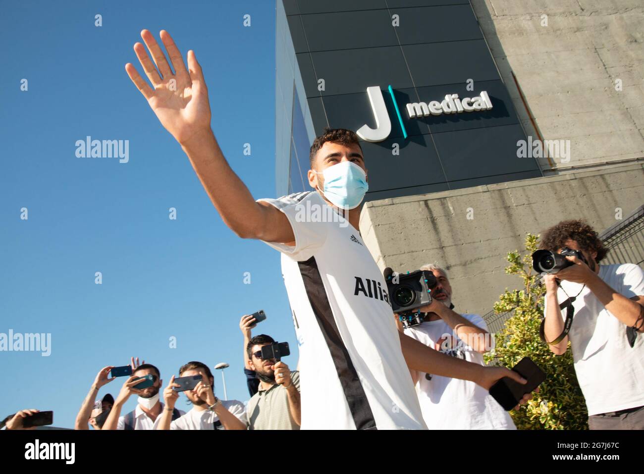 Gianluca Frabotta of Juventus FC arrives at J-Medical in Turin for the ...