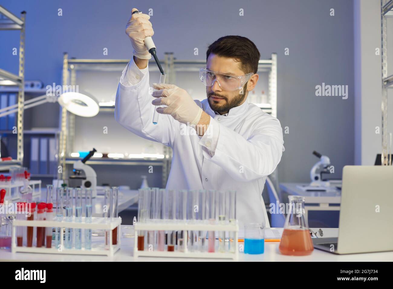 Male scientist lab coat hi-res stock photography and images - Alamy