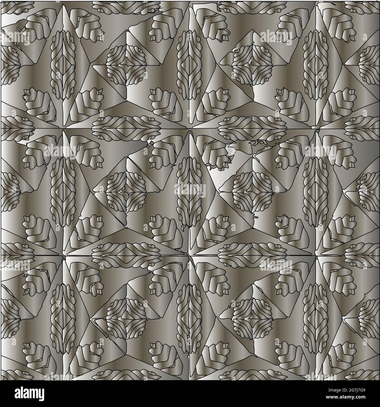 Silver metallic gradient with repeat Pattern . Abstract metallic background Stock Vector Image ...