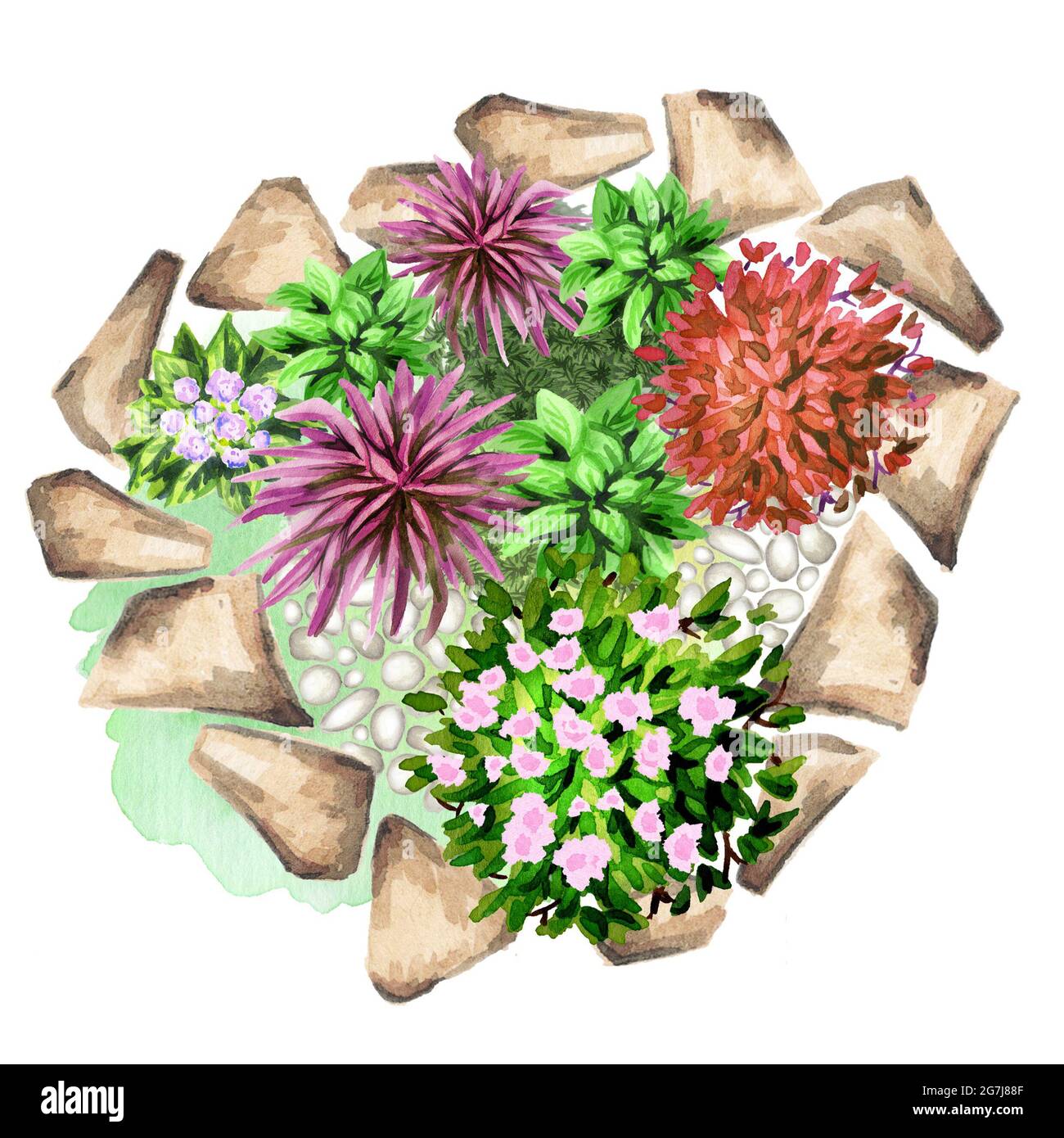 Alpine garden design Cut Out Stock Images & Pictures - Alamy