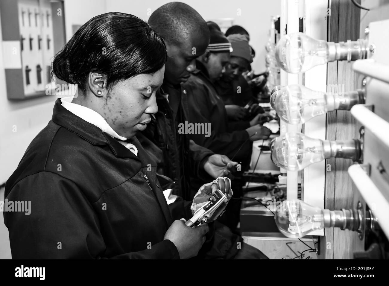 Vocational training south africa Black and White Stock Photos & Images ...