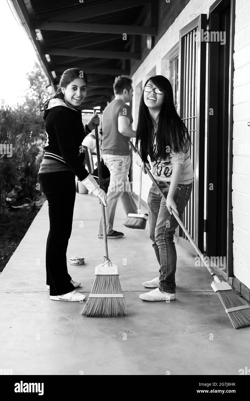 African cleaning Black and White Stock Photos & Images - Alamy