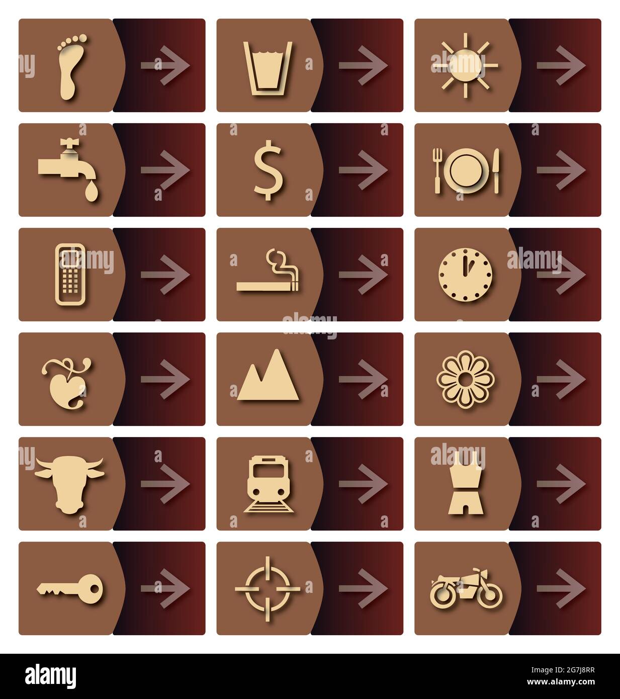 Set of various information signs and arrows Stock Vector Image & Art ...