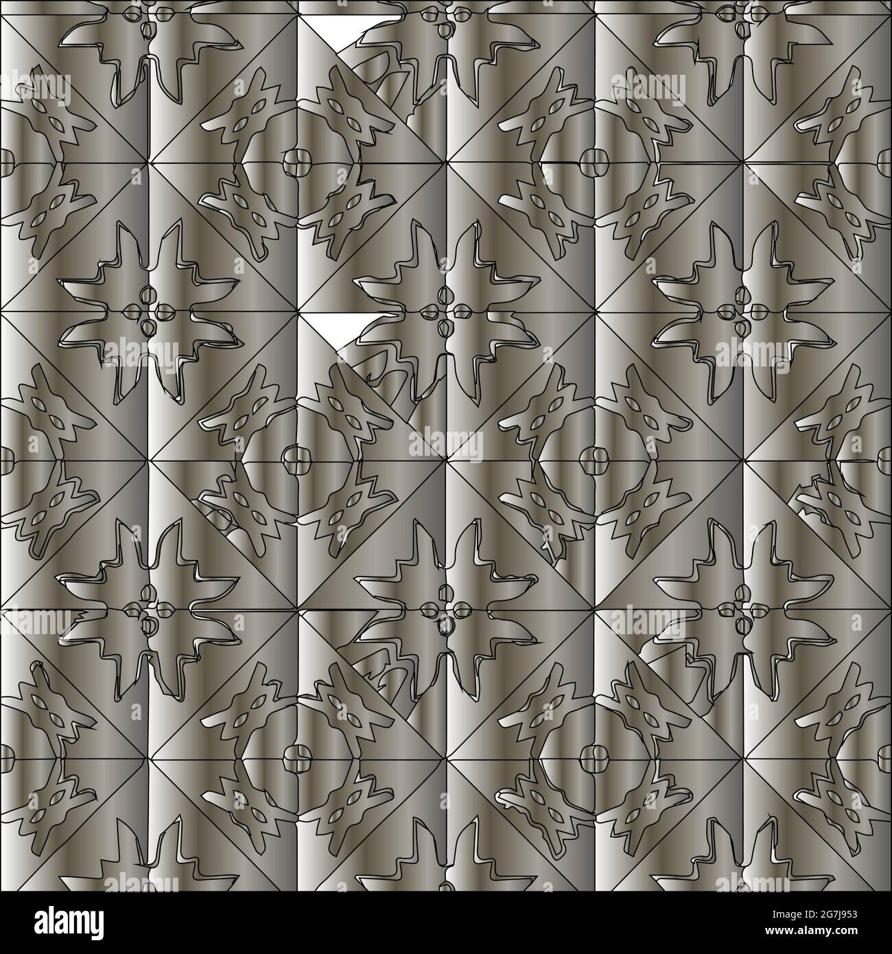 Silver metallic gradient with repeat Pattern . Abstract metallic ...