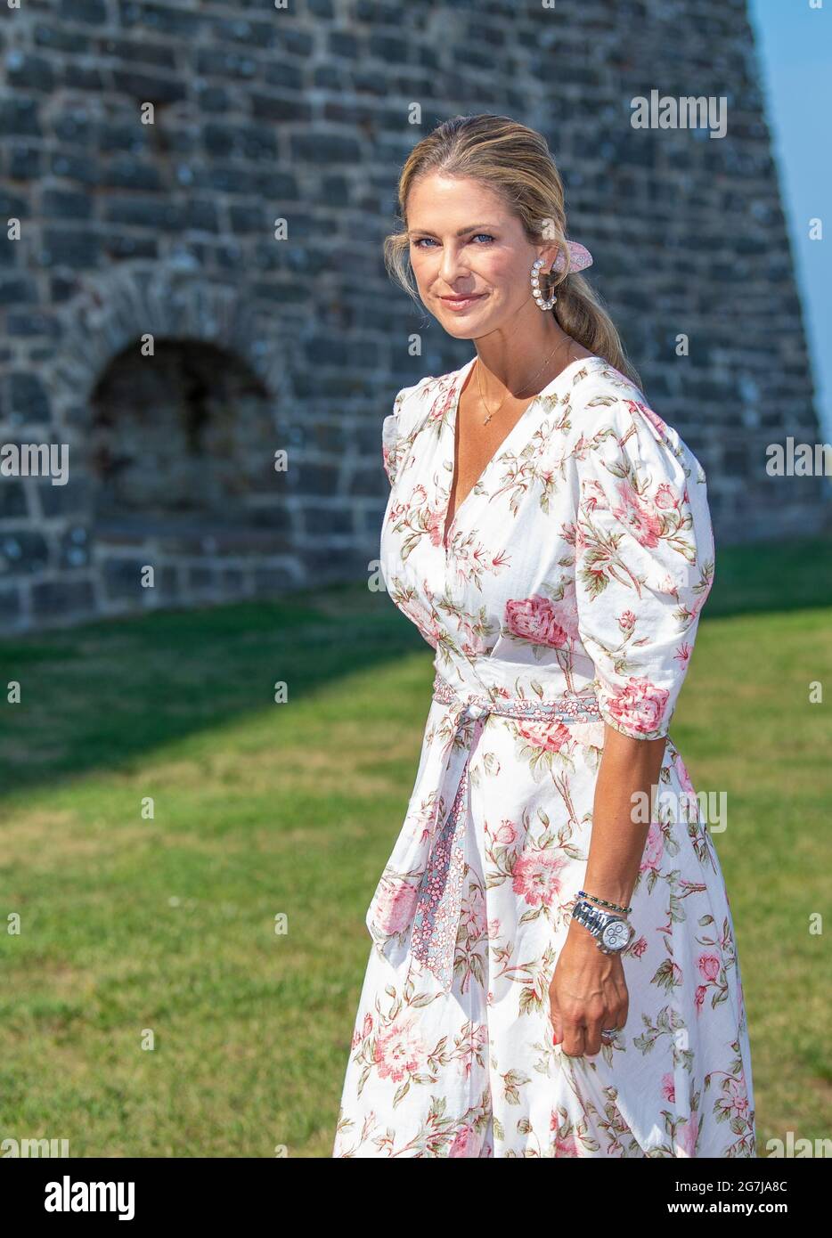 Borgholm, Sweden, 14th July. Princess Madeleine during the festivities ...