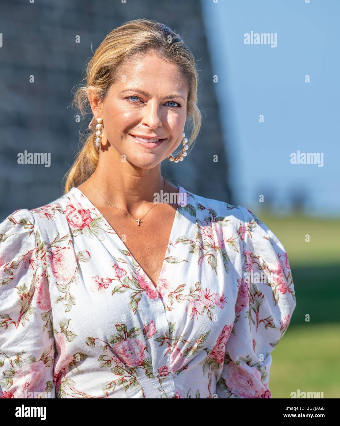 Borgholm, Sweden, 14th July. Princess Madeleine during the festivities ...