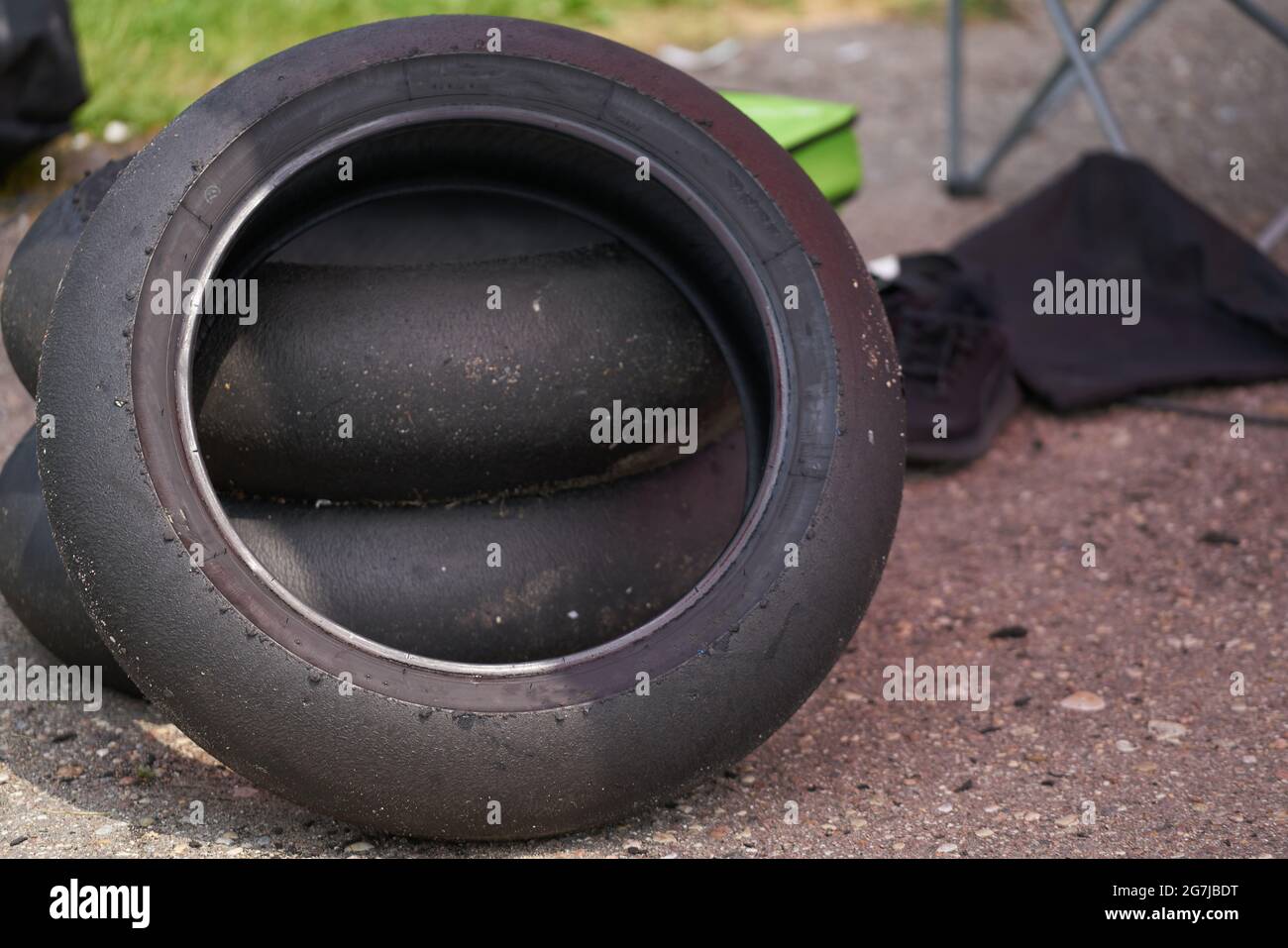Moto tire for powerful sports motorcycle. Isolated background Stock ...