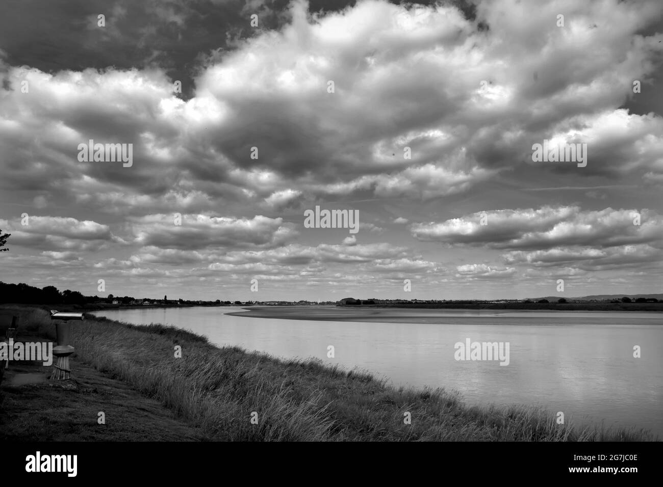 Newnham village gloucestershire river severn Black and White Stock ...