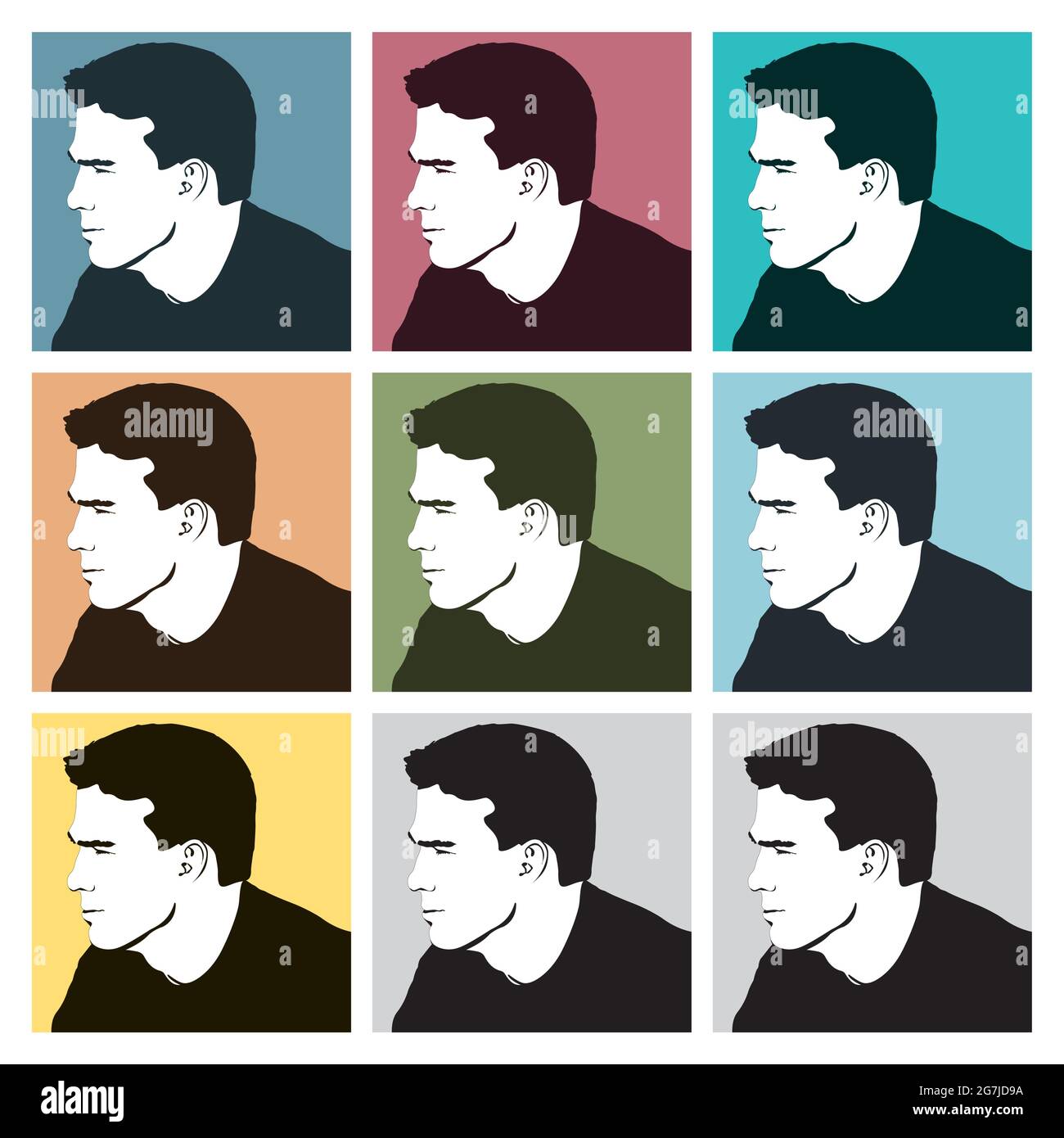 Set of male portraits on colored backgrounds Stock Vector Image & Art ...