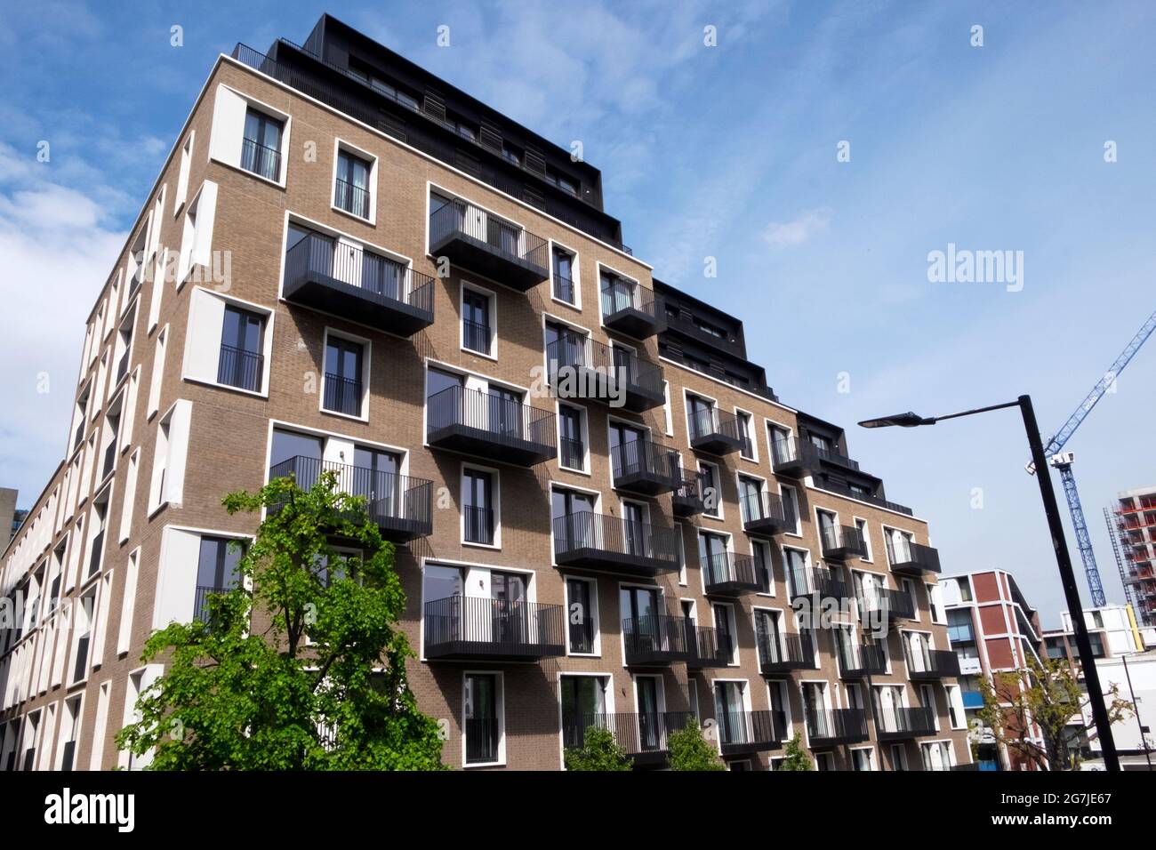 The new Denizen apartment building with balconies on Golden Lane near ...