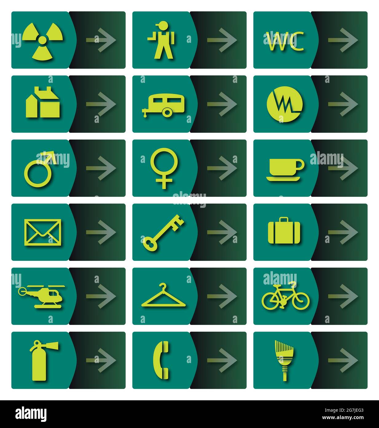 Set of various information signs and arrows Stock Vector Image & Art ...