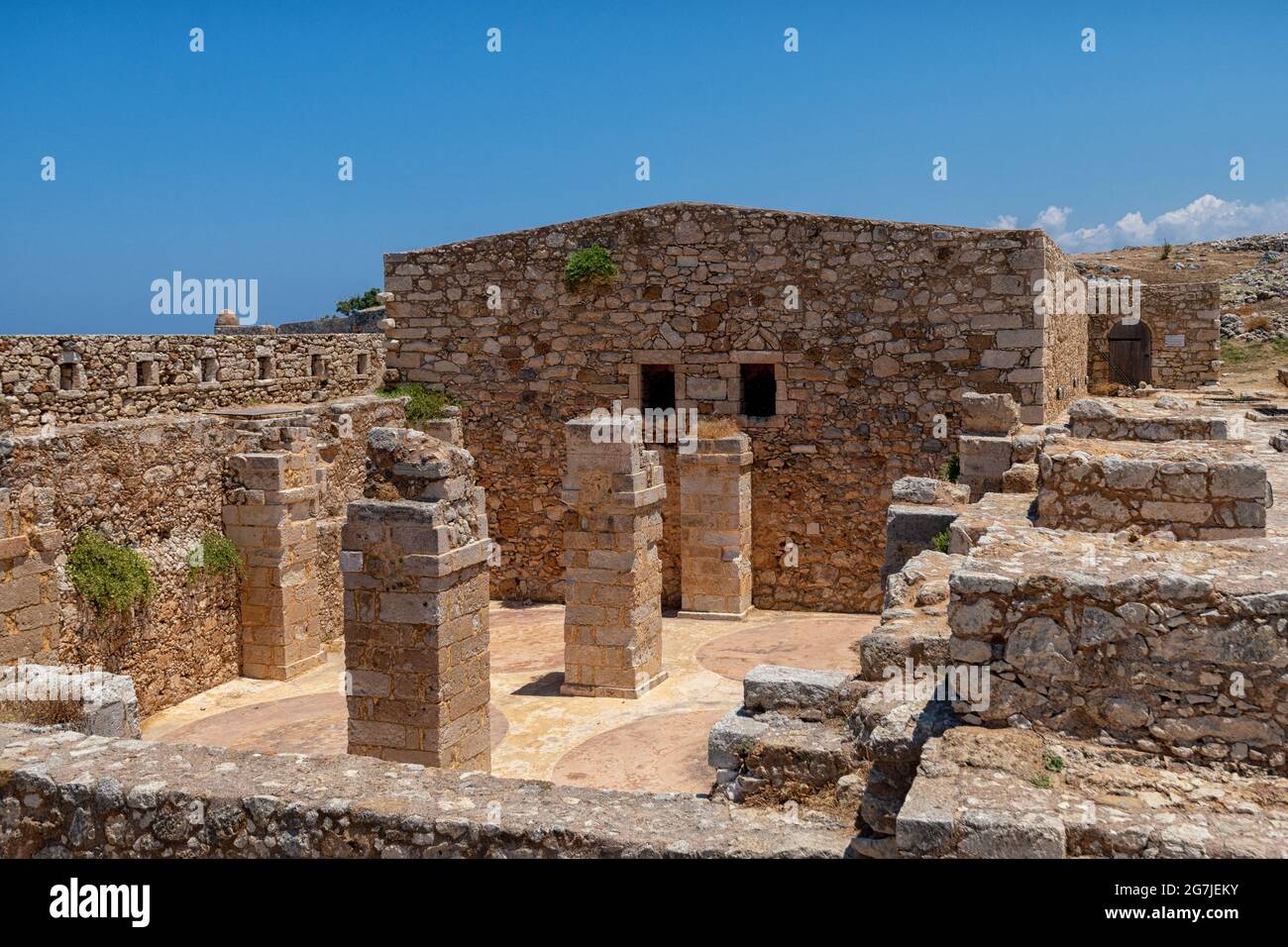 The Fortezza fortress in Rethymno on the Greek island of Crete Stock ...