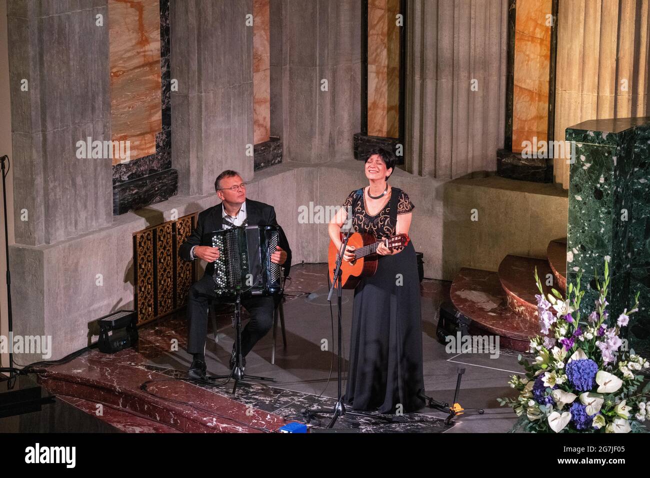 Dariusz Swinoga,Bente Kahan, bei der feierlichen Eröffnung des ...