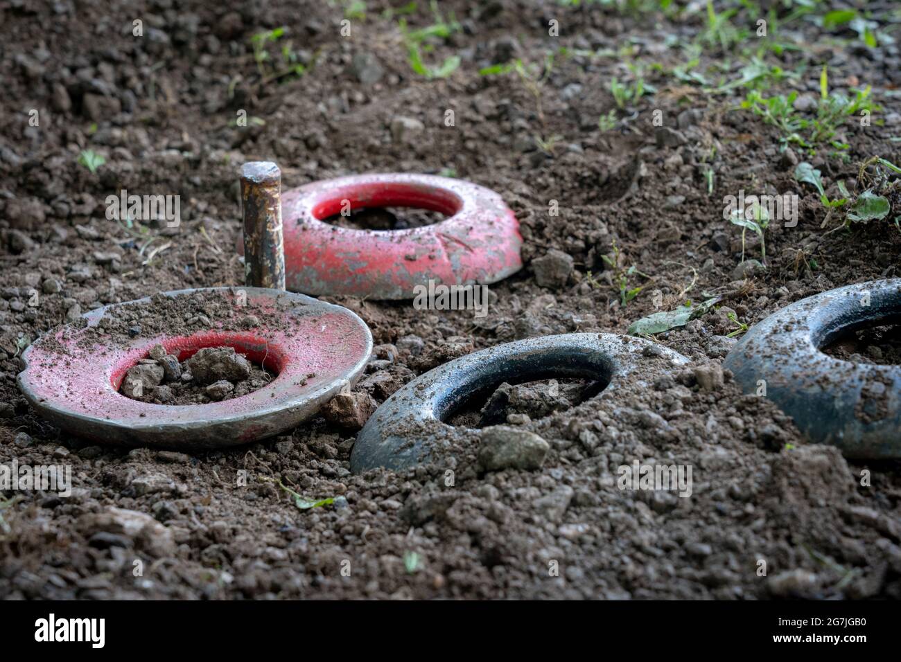 Metal rope or rubber quoits hi-res stock photography and images - Alamy