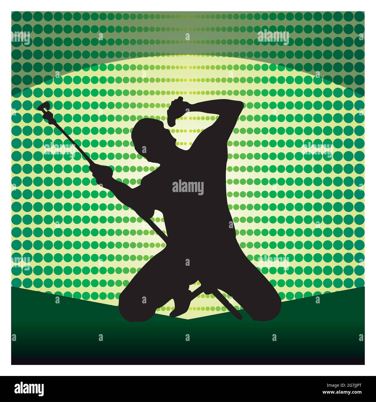 Silhouette singer on stage Stock Vector Images - Alamy