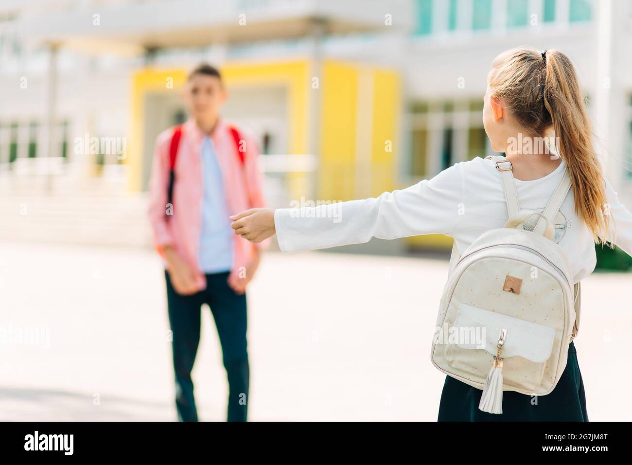 Back to school. Happy kids ready for elementary school, Happy ...