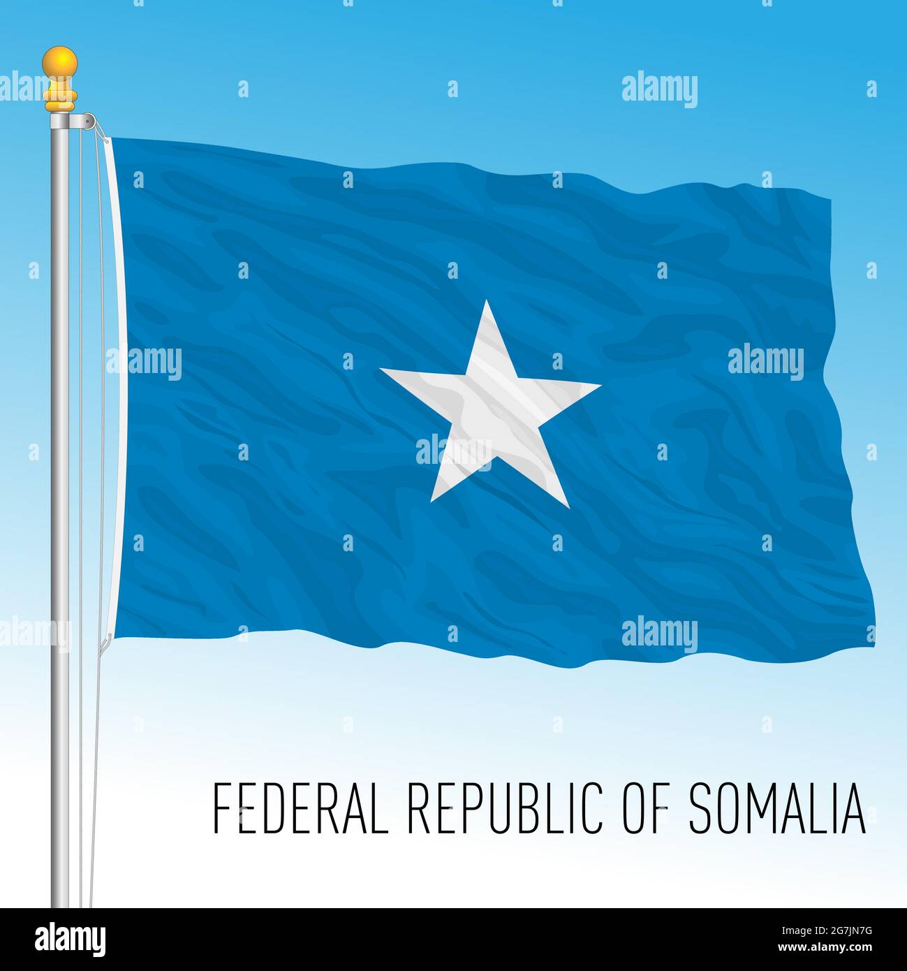Somalia official national flag, african country, vector illustration ...