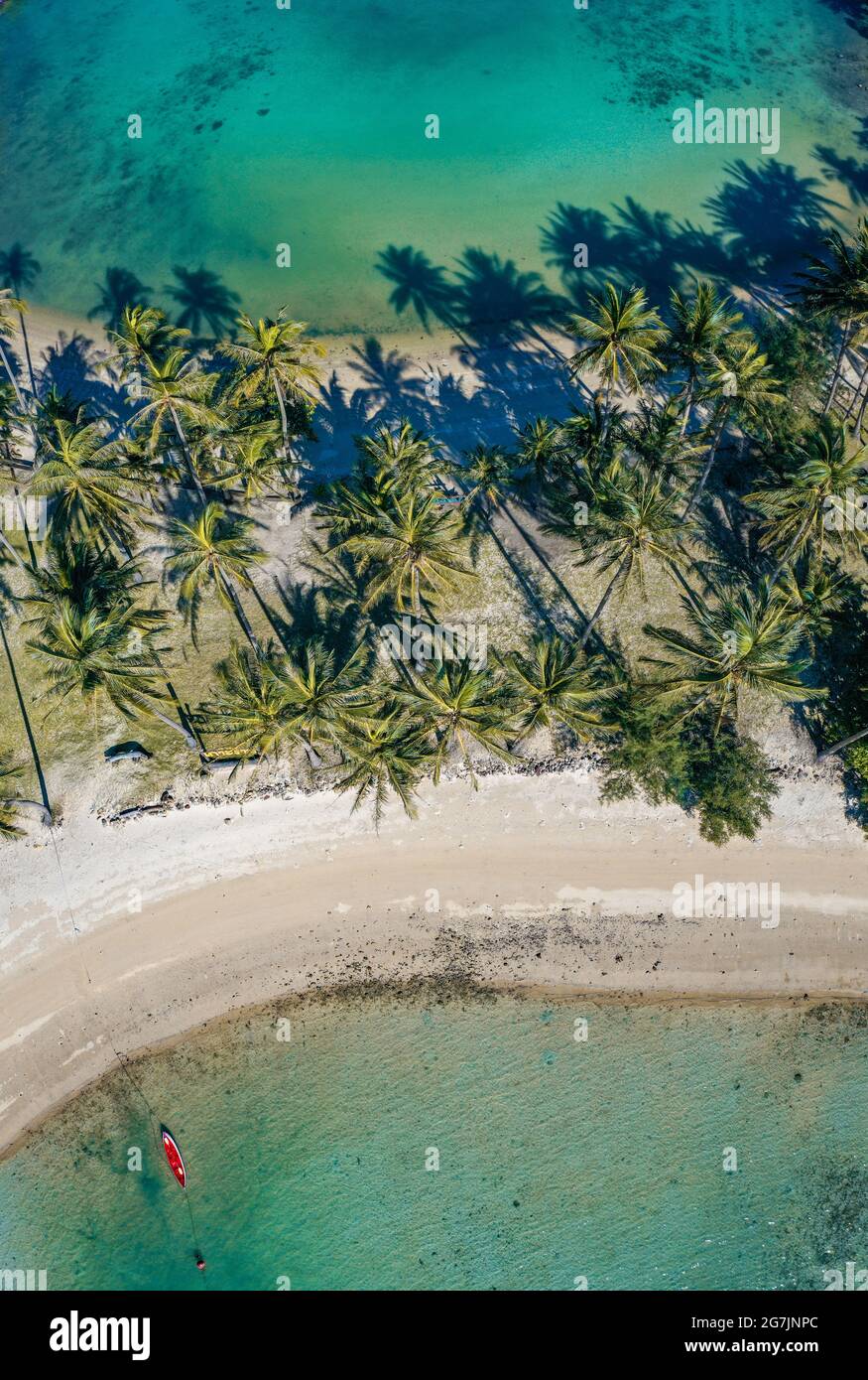 Aerial view of Koh Ngam, in Koh Chang, Trat, thailand, south east asia ...