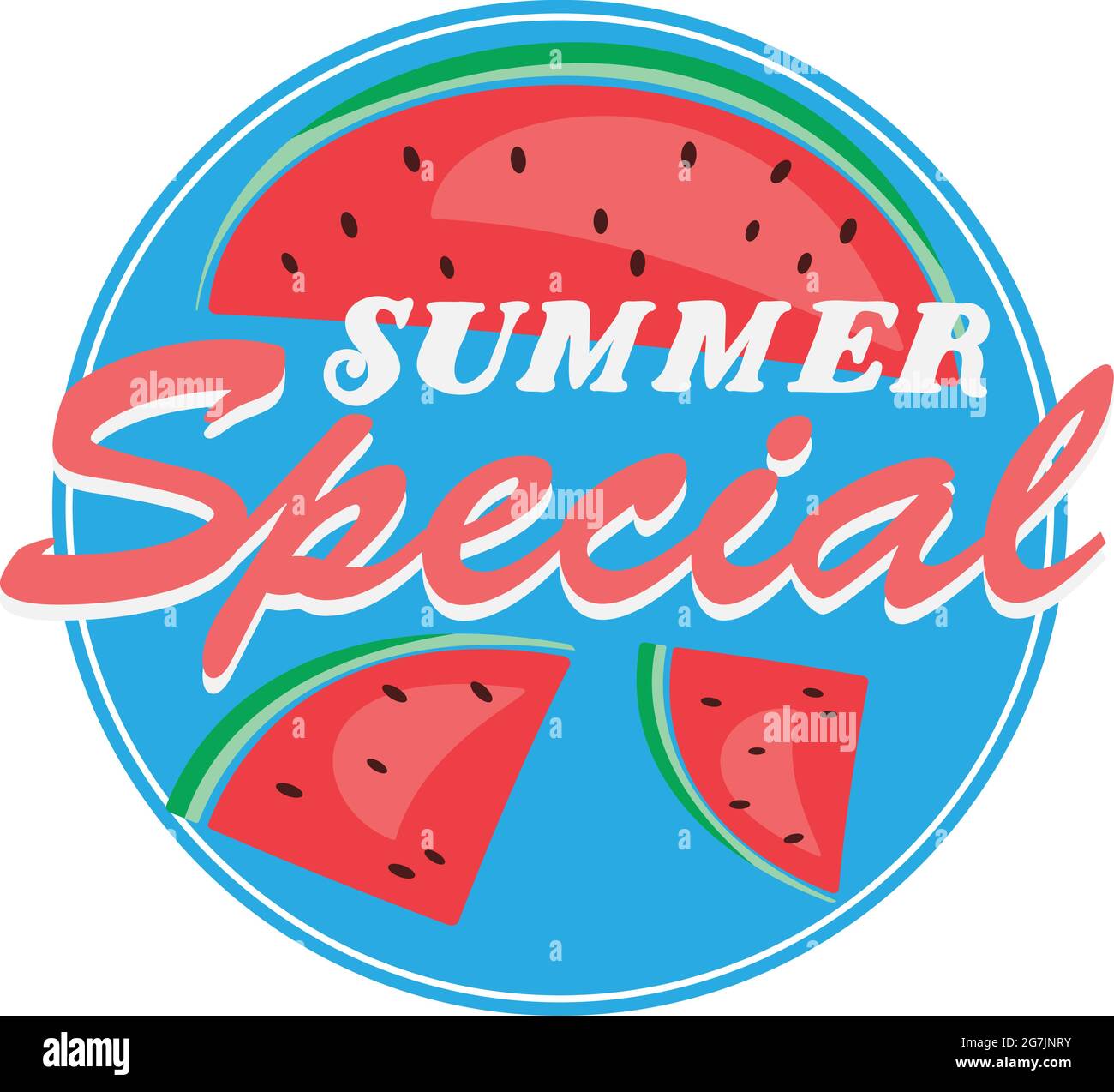 Watermelon sticker Stock Vector Images - Alamy