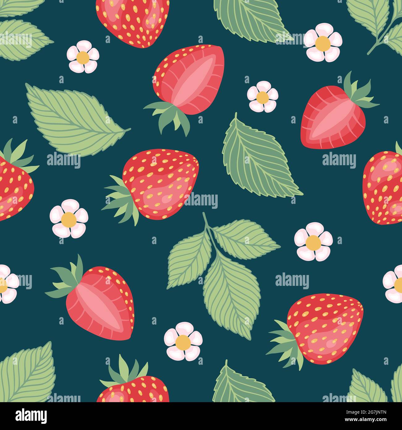 Seamless pattern of fresh strawberry background. Used for magazine ...