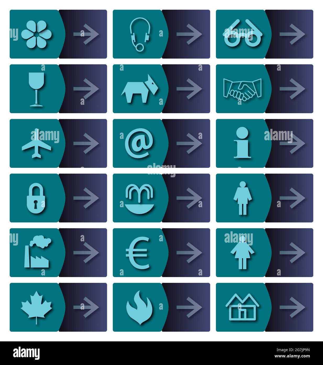 Set of various information signs and arrows Stock Vector Image & Art ...