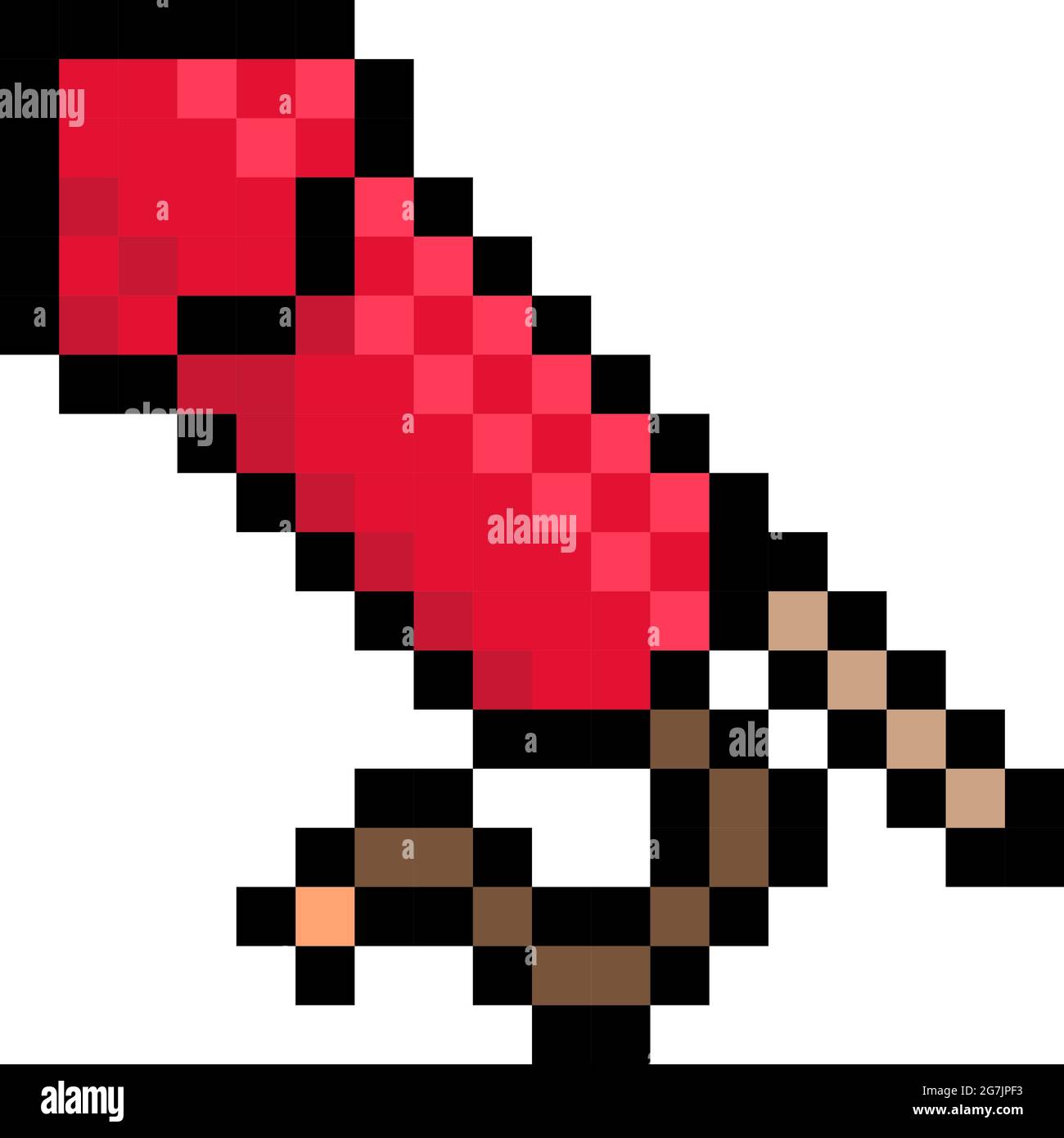 Red pixel fireworks - vector, isolated Stock Vector Image & Art - Alamy