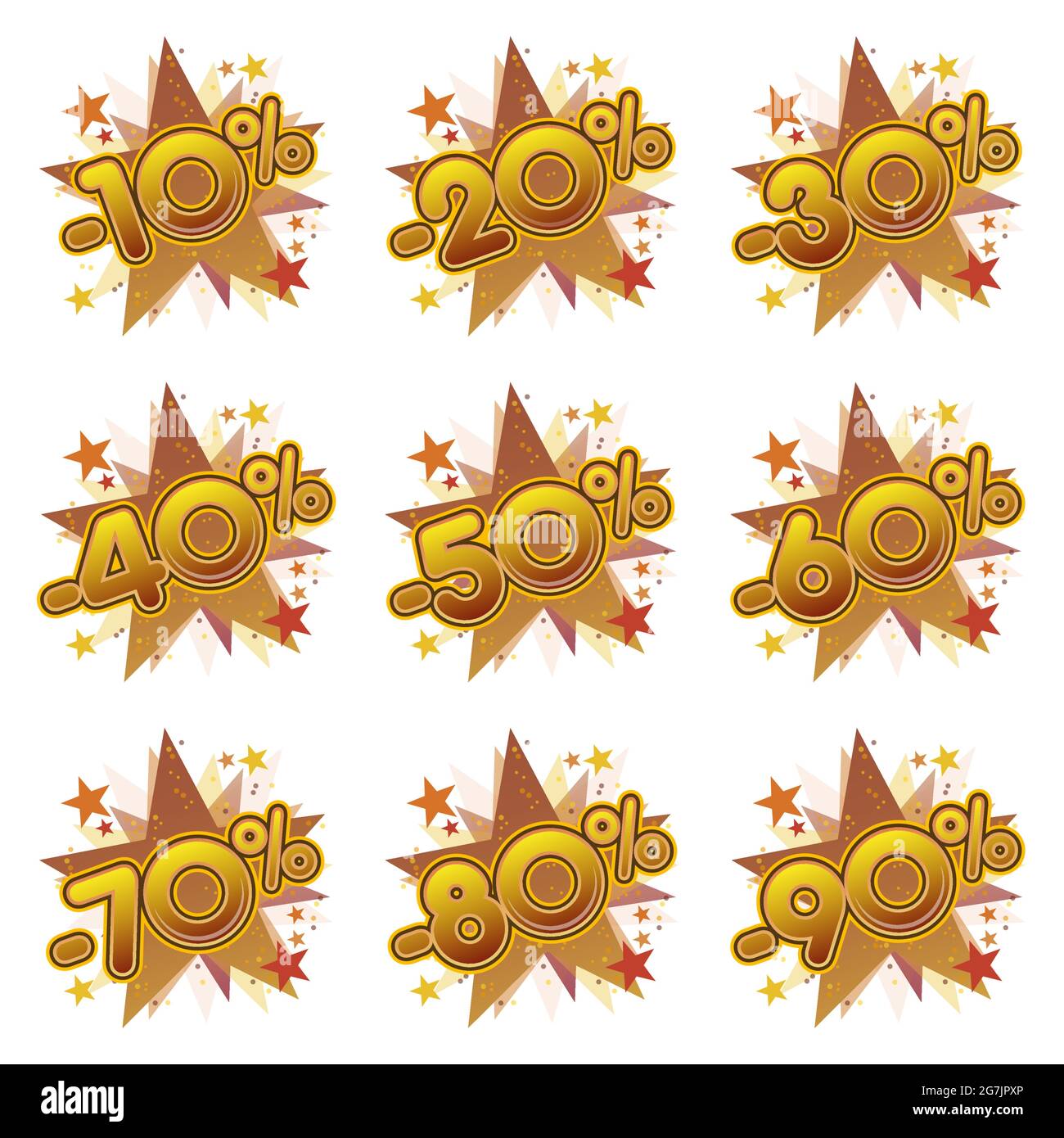 Set of colorful discount signs Stock Vector Image & Art - Alamy