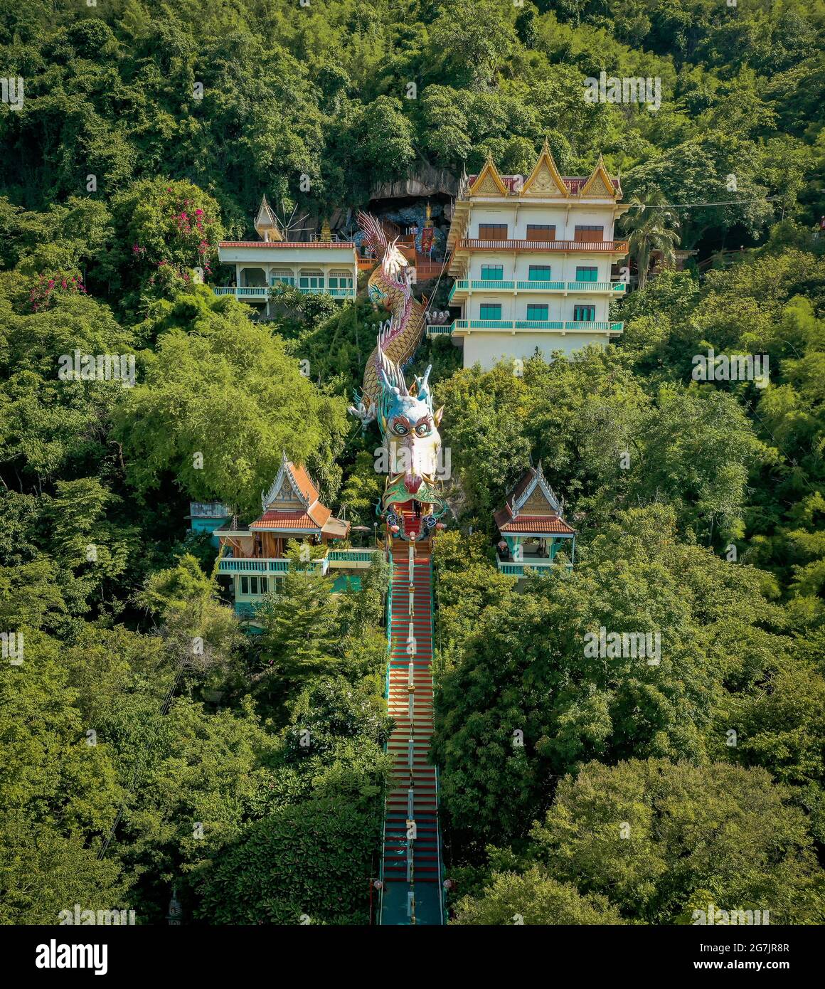 Wat Ban Tham temple and cave in Kanchanaburi, Thailand, south east asia ...