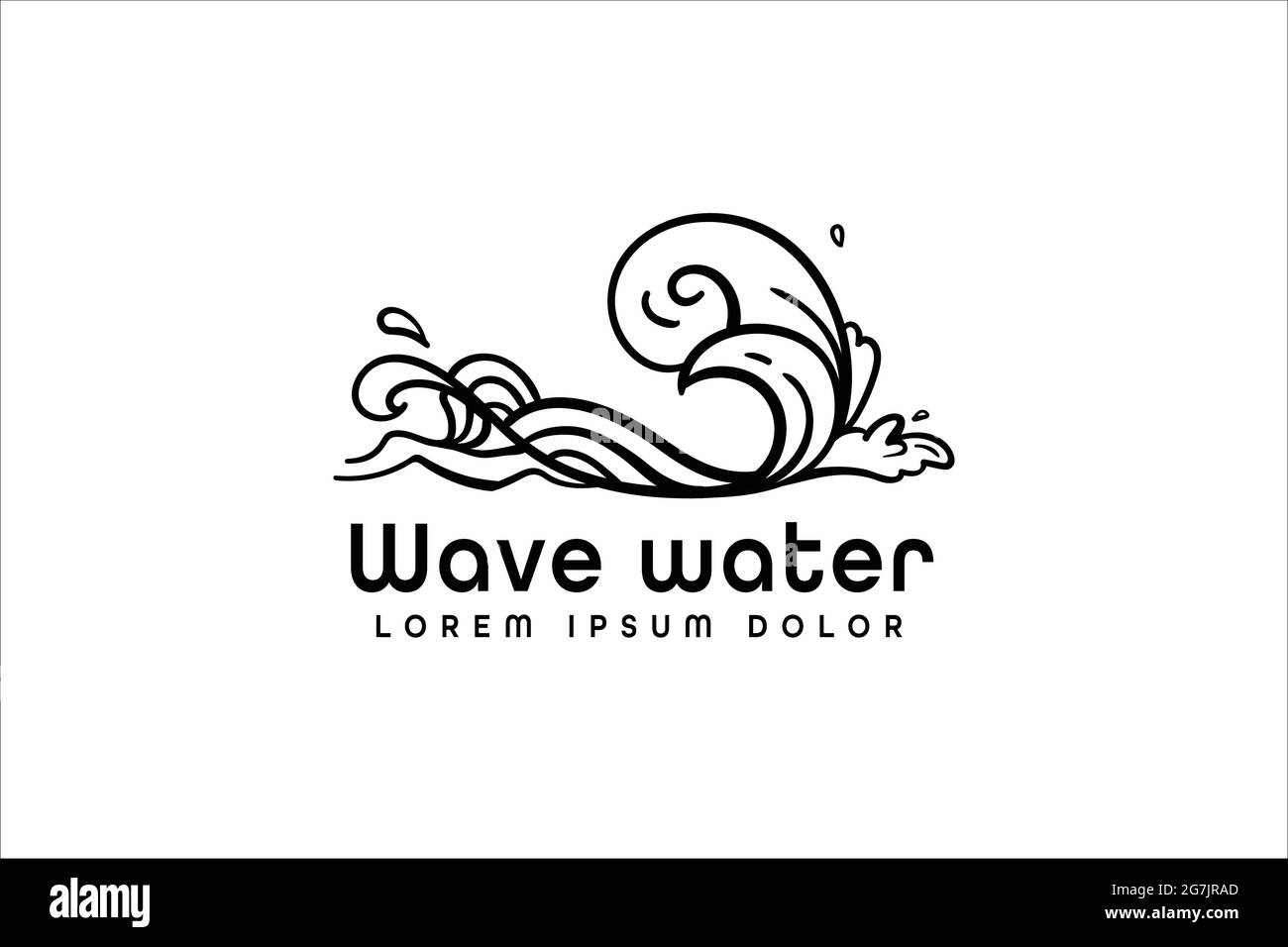 Wave logo vector vectors Black and White Stock Photos & Images - Alamy
