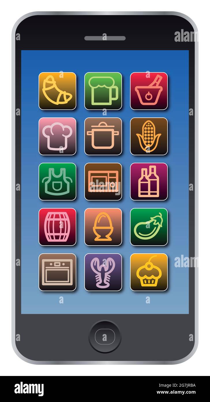 Touch food Stock Vector Images - Alamy
