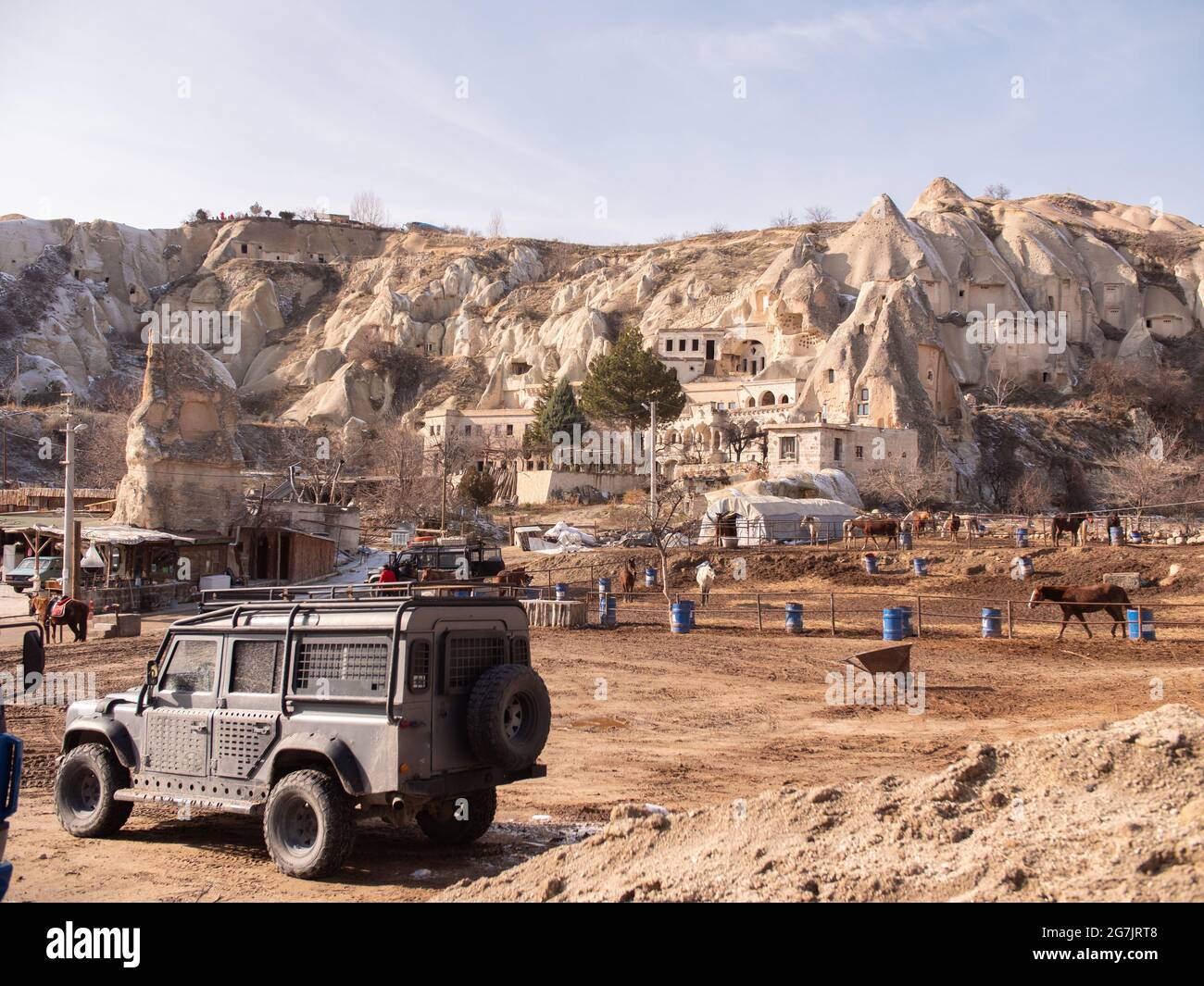 The tourist town of Gereme in Cappadocia. Turkey Stock Photo - Alamy
