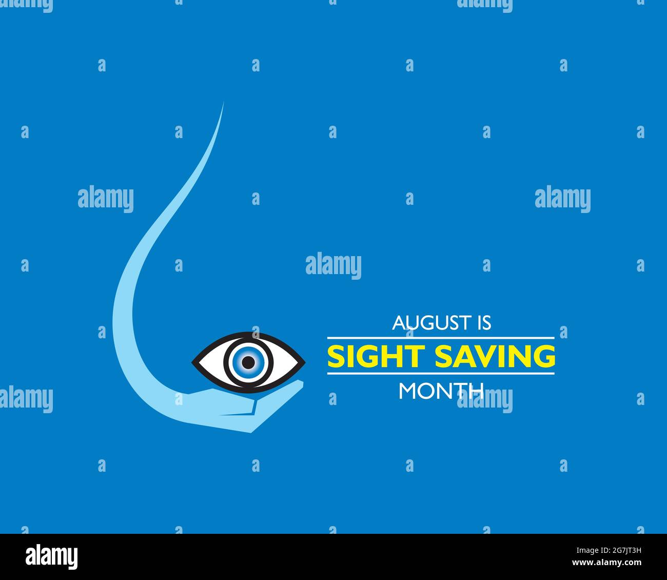 Vector Illustration of Sight Saving Month is observed in August, The ...