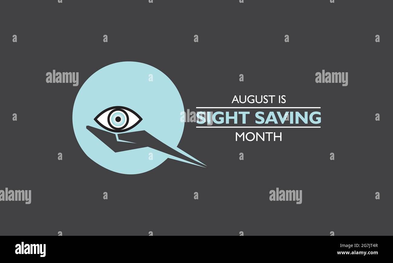 Vector Illustration of Sight Saving Month is observed in August, The ...