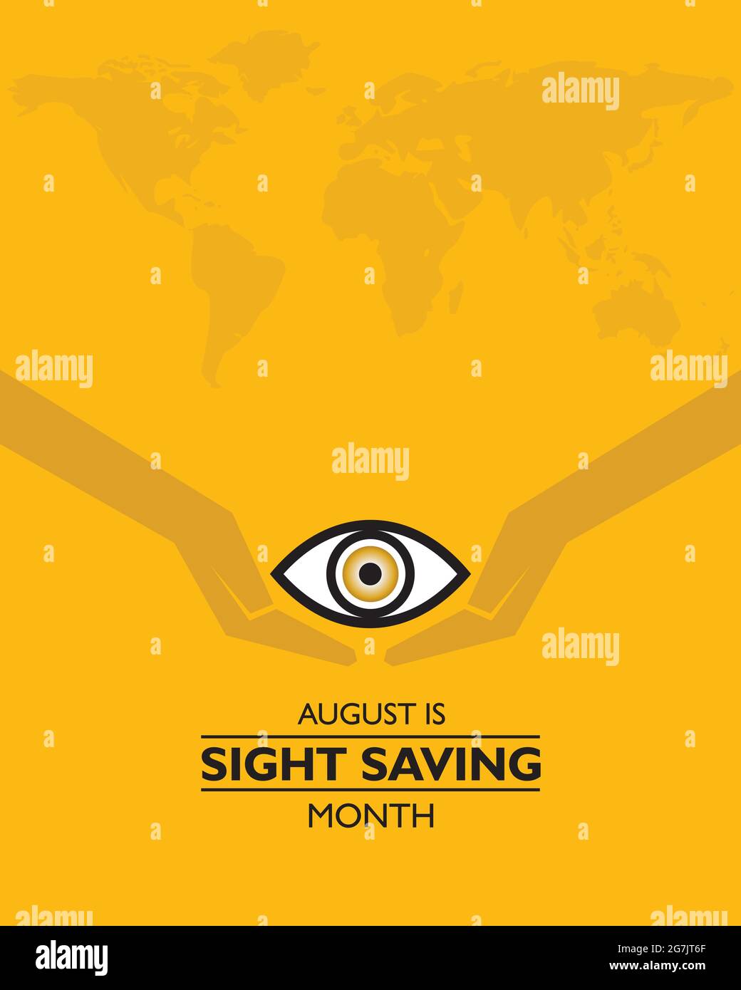 Vector Illustration of Sight Saving Month is observed in August, The ...