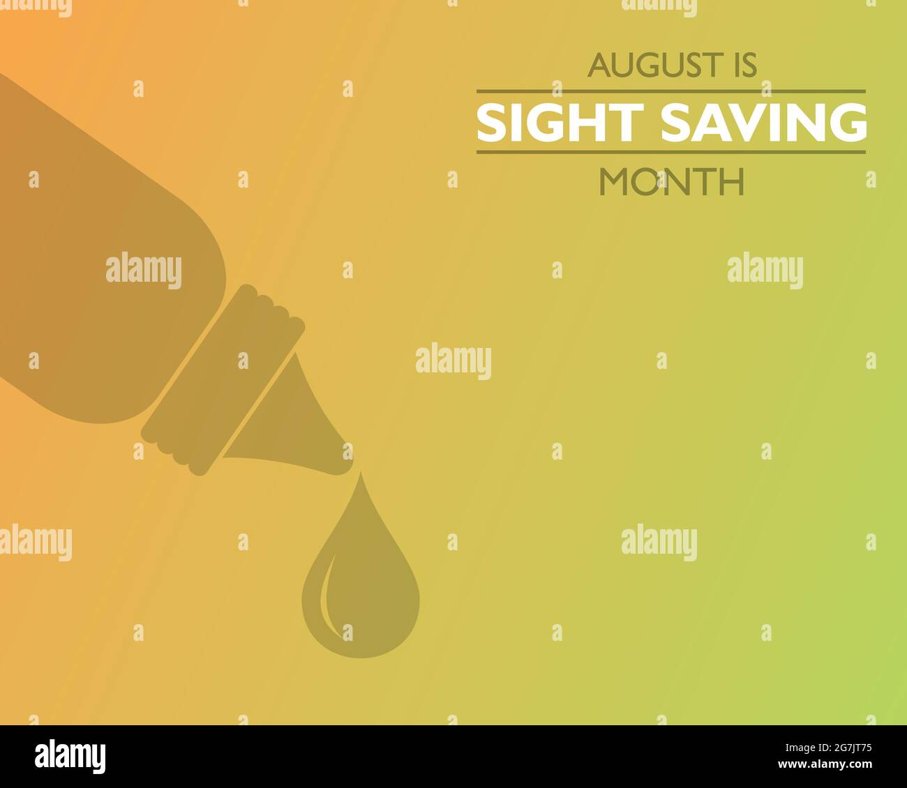 Vector Illustration of Sight Saving Month is observed in August, The ...