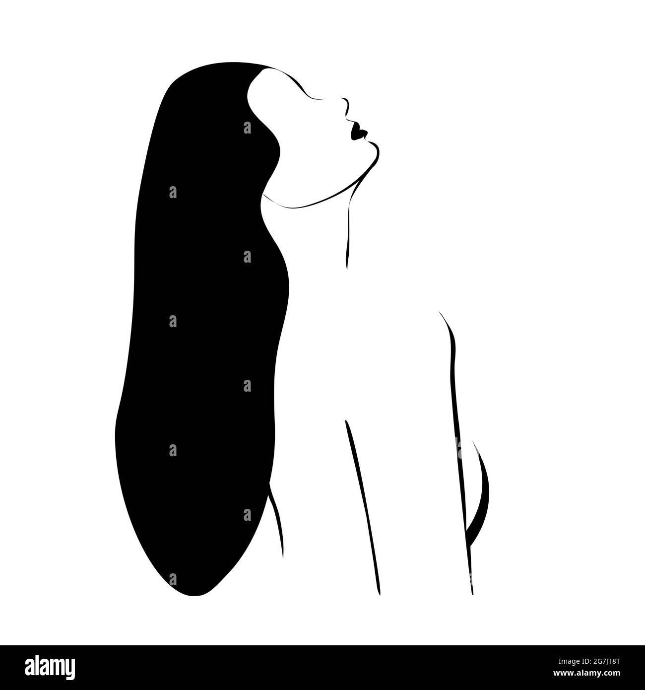 Abstract minimal portrait of girls. Woman portraits. Beauty logo ... Abstract minimal portrait of girls. Woman portraits. Beauty logo ...