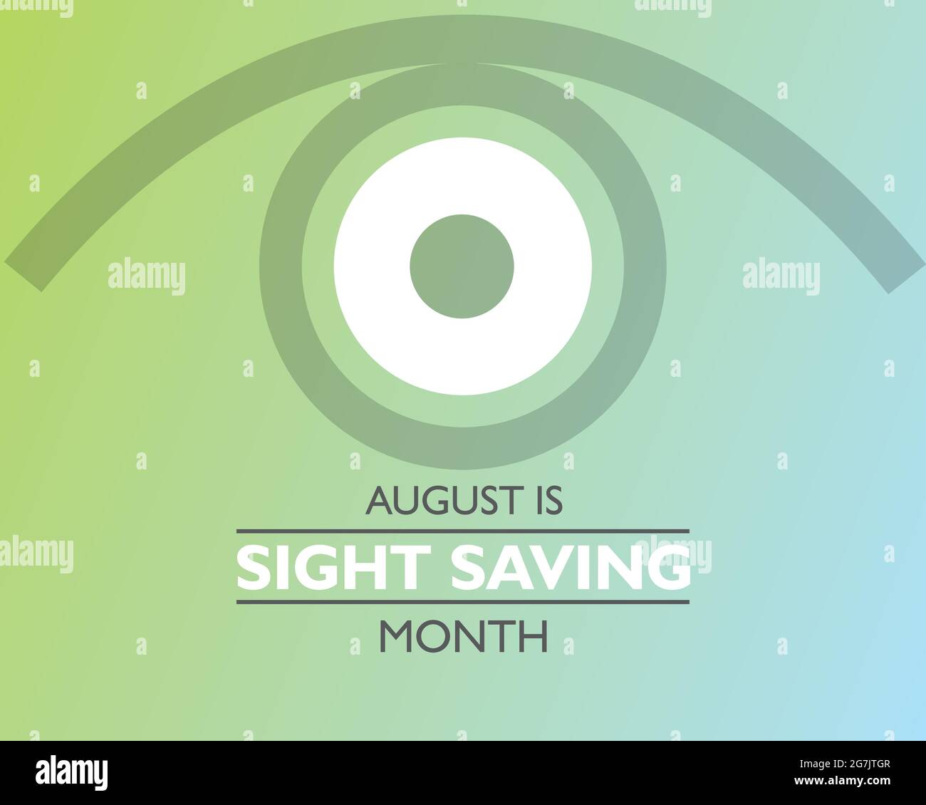 Vector Illustration of Sight Saving Month is observed in August, The ...