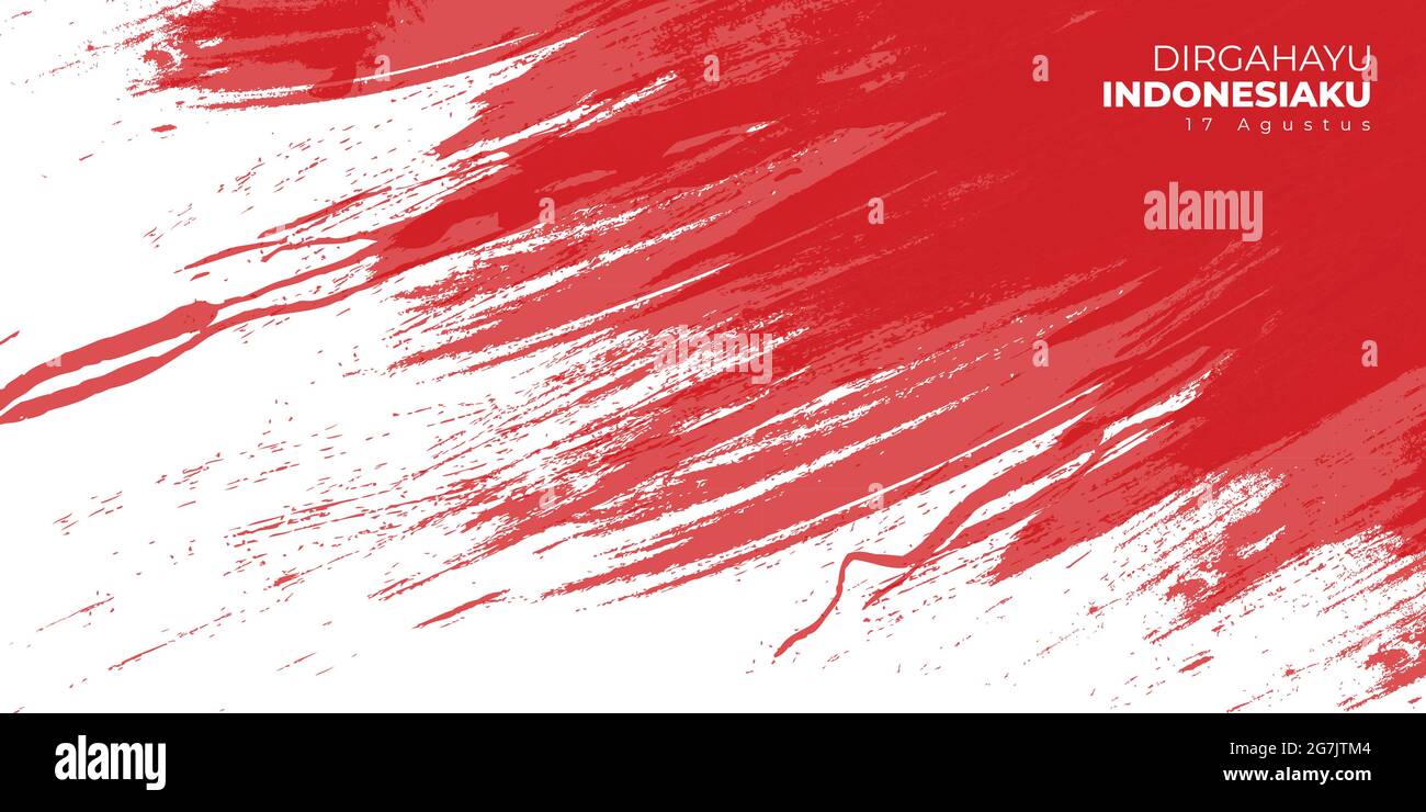 Indonesia Independence day with red grunge background design ...