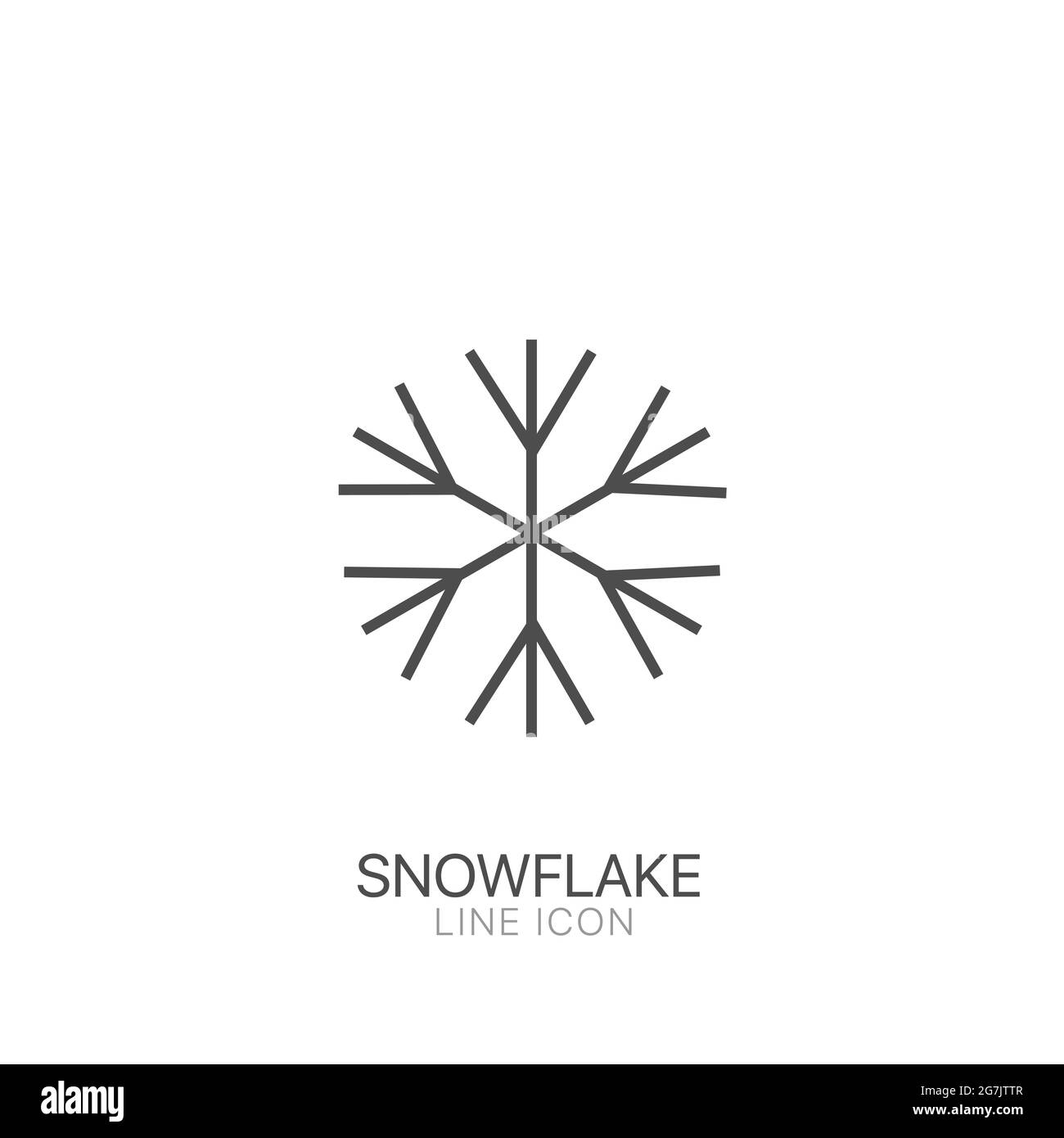 Snow flake. Vector illustration of safe packaging symbol for use at low ...