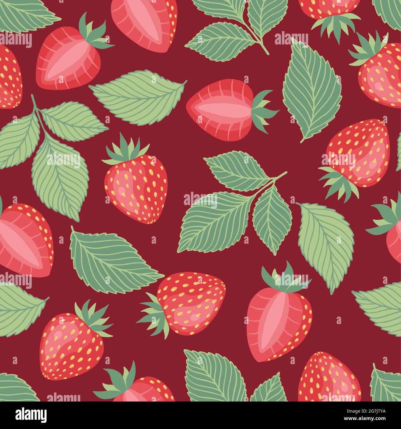 Strawberries seamless pattern background. Strawberry pattern. Vector ...