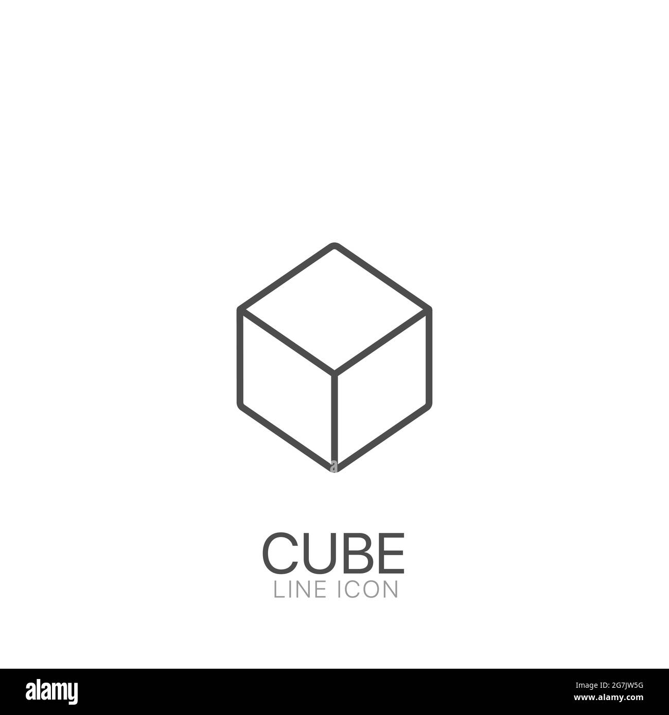 Outline of a cube Stock Vector Images - Alamy