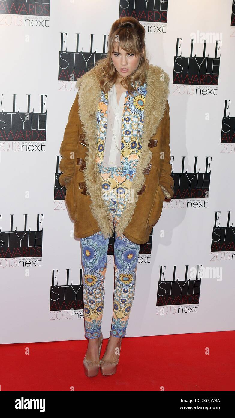 London, UK. Suki Waterhouse at the Elle Style Awards Arrivals held at ...