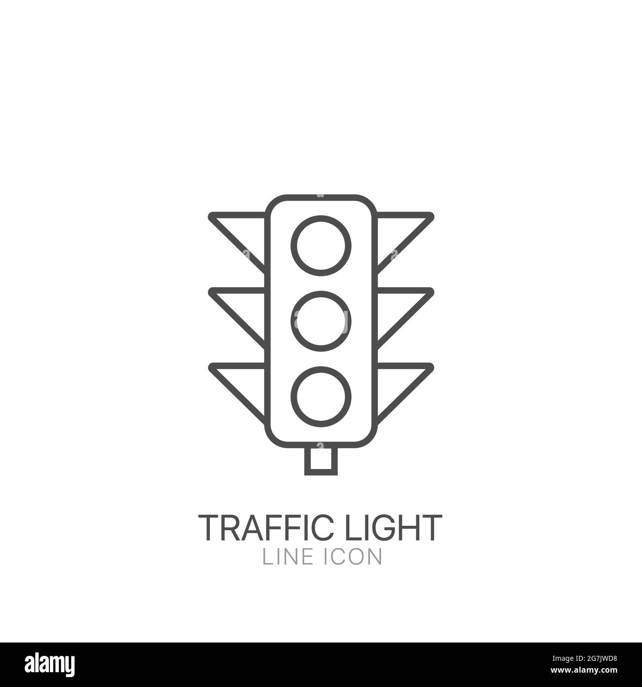 Traffic light. Simple vector modern icon design illustration. Outline ...