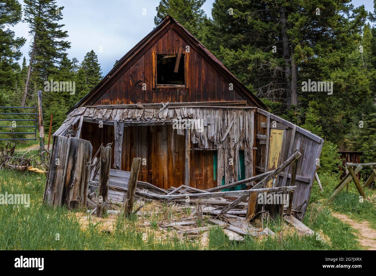 Old house in Garnet, a gold mining ghost town, Montana, USA Stock Photo ...
